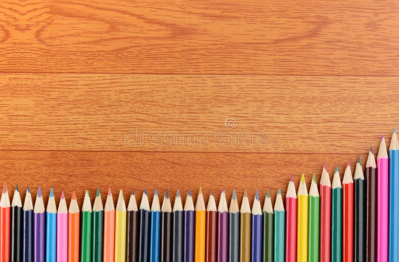 Back To School Color Pencils on Background Stock Photo - Image of ...