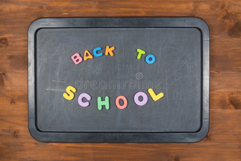 Back To School, Colorful Foam Letters on Chalkboard Stock Photo - Image ... Back To School, Colorful Foam Letters on Chalkboard Stock Photo - Image ...