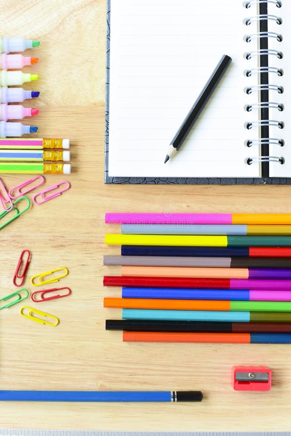 Back To School. Colorful Office and Study Art Stationery Objects Stock ...