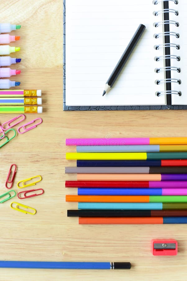 Back To School. Colorful Office and Study Art Stationery Objects Stock ...