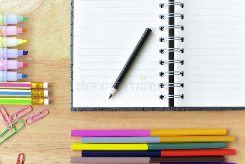 Back To School. Colorful Office and Study Art Stationery Objects Stock ...