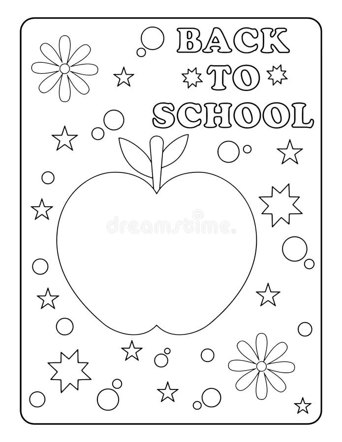 BACK TO SCHOOL COLORING BOOK for KIDS Stock Illustration - Illustration ...