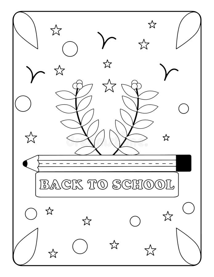BACK TO SCHOOL COLORING BOOK for KIDS Stock Illustration - Illustration ...