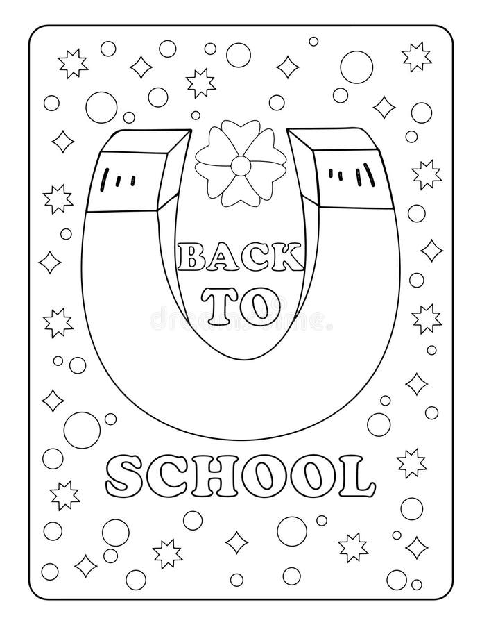 BACK TO SCHOOL COLORING BOOK for KIDS Stock Illustration - Illustration ...