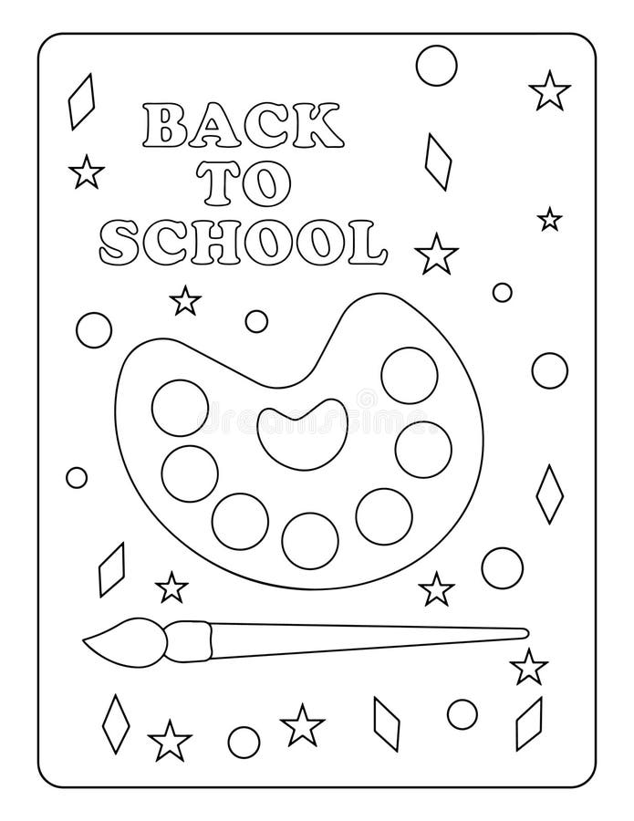 BACK TO SCHOOL COLORING BOOK for KIDS Stock Illustration - Illustration ...