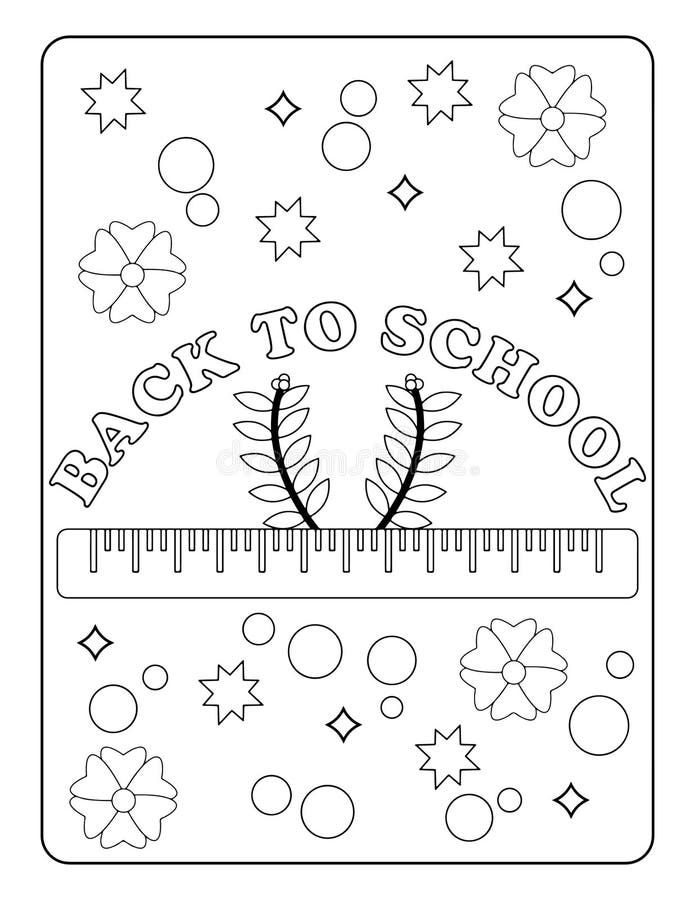 BACK TO SCHOOL COLORING BOOK for KIDS Stock Illustration - Illustration ...