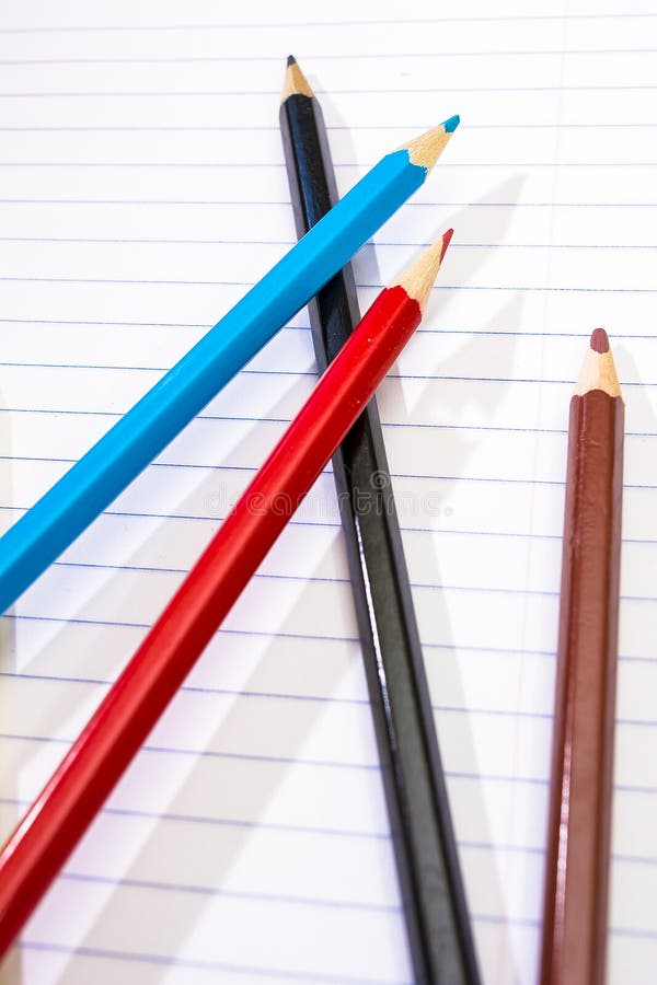 Back To School. Colour Pencils. Stationery. Notebook Stock Photo ...