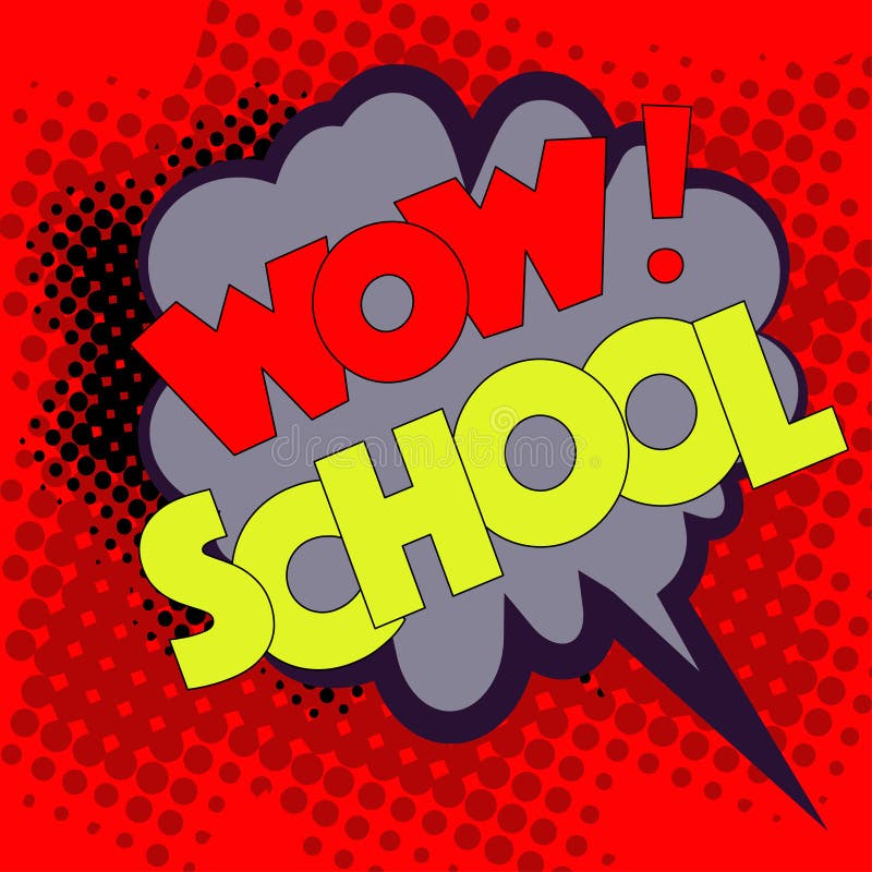 Back To School in Comic Speech Bubble Stock Vector - Illustration of ...