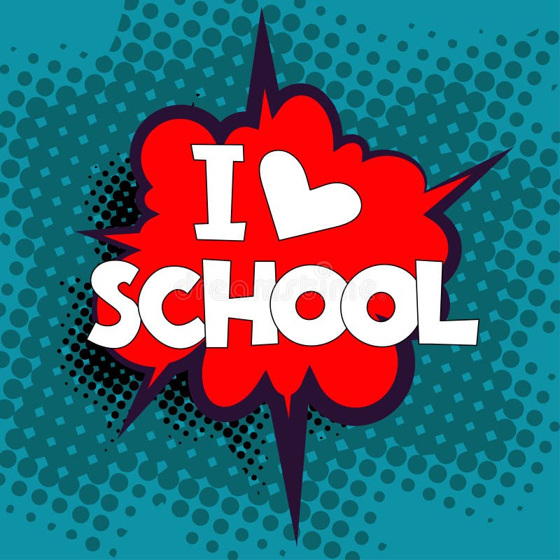 Back To School in Comic Speech Bubble Stock Vector - Illustration of ...