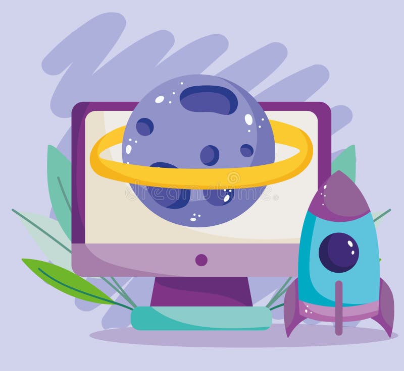 Back To School, Computer Rocket and Planet Science Elementary Education ...