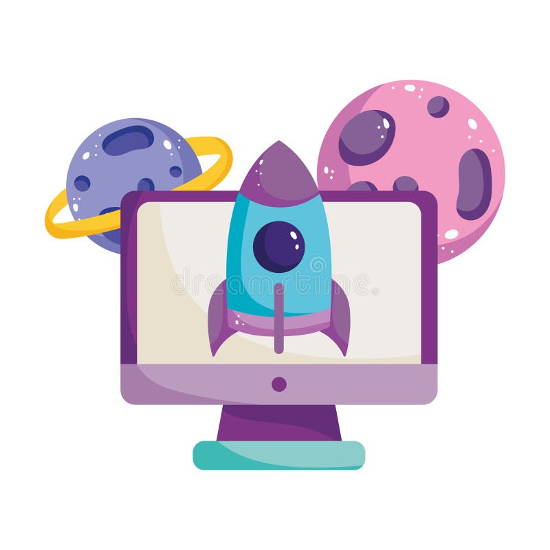 Back To School, Computer Rocket Planets Science Elementary Education ...