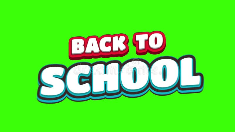 Back To School Concept Animation. Back To School Text Animation. Stock ...