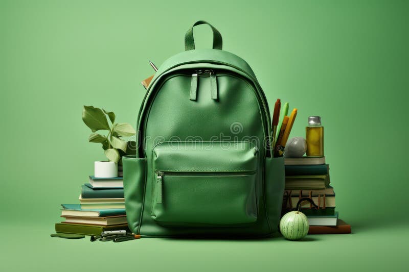 Back To School Concept with Backpack, Generative Ai Stock Illustration ...