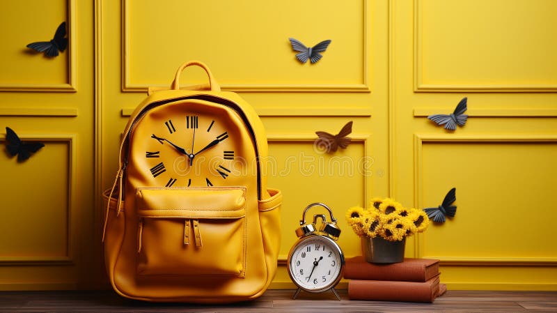 Back To School Concept with Book and Clock, Clock on Book Stock ...