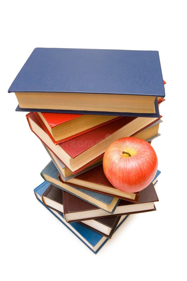 Back To School Concept with Books and Apple Stock Image - Image of ...