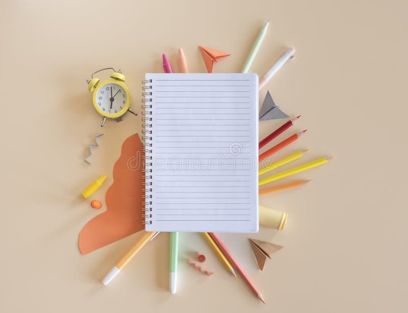 Back To School Concept. Empty Notepad with Copy Space Stock Photo ...