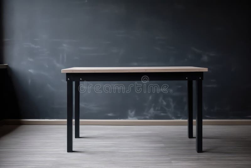 Back To School Concept Empty Table in Classroom, AI Generated Stock ...