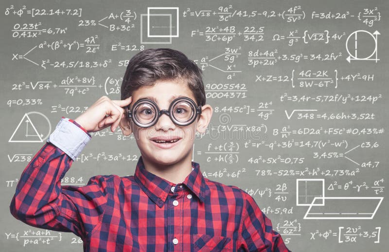 Math genius school boy stock image. Image of book, lovely - 128918187