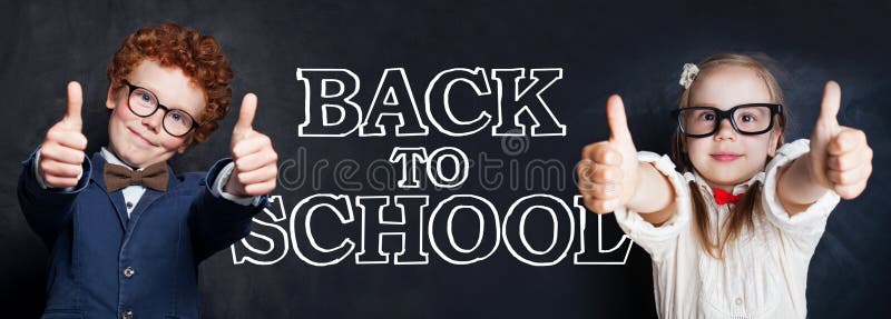 Back To School Concept with Happy Kids Stock Photo - Image of little ...