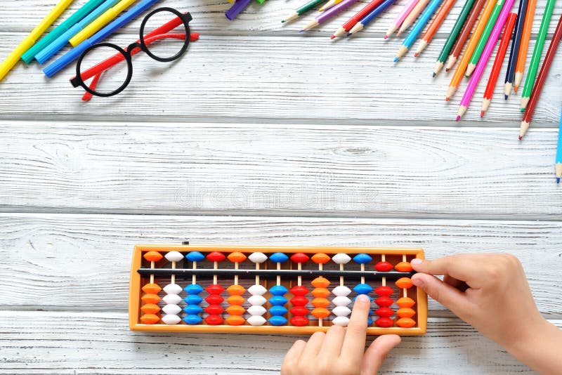 Back To School Concept - Office and Student Supplies Work Desk. Mental ...