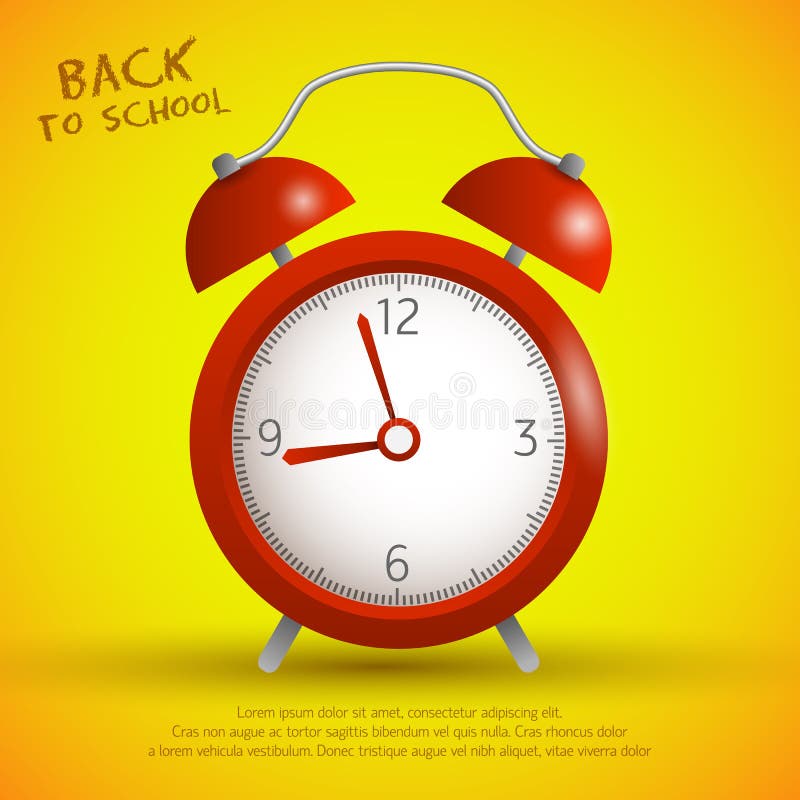 Orange Time Management Realistic Stock Vector - Illustration of graphic ...