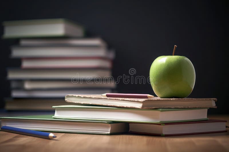Back To School Concept, Empty Table in Classroom, AI Generated Stock ...