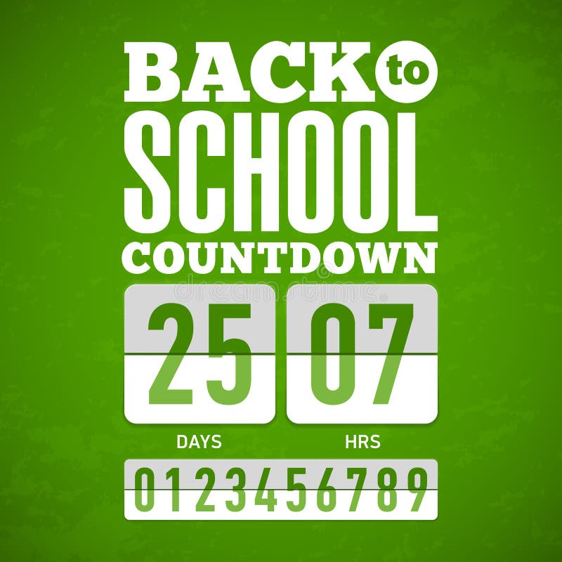 Back to School countdown stock vector. Illustration of device - 56946939