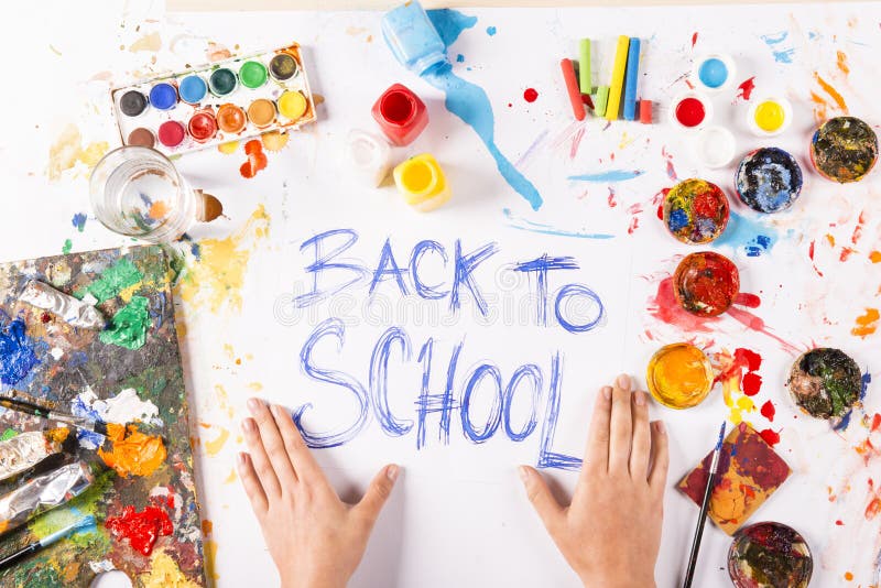 Back to school stock photo. Image of draw, creative, hands - 32371842