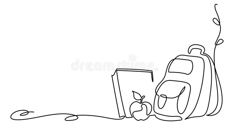 Continuous Line Drawing Backpack Stock Illustrations – 564 Continuous ...