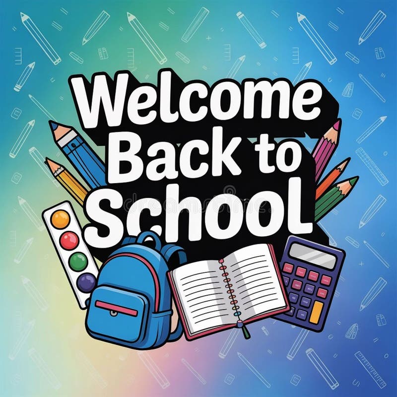 Back To School Design with Study Tools Stock Illustration ...