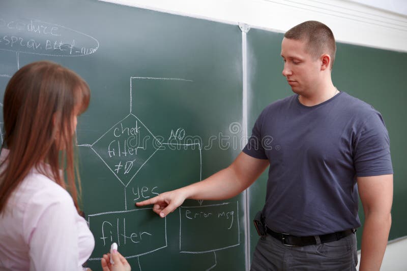 Back To School. Discussion between Student and Teacher. Stock Photo ...