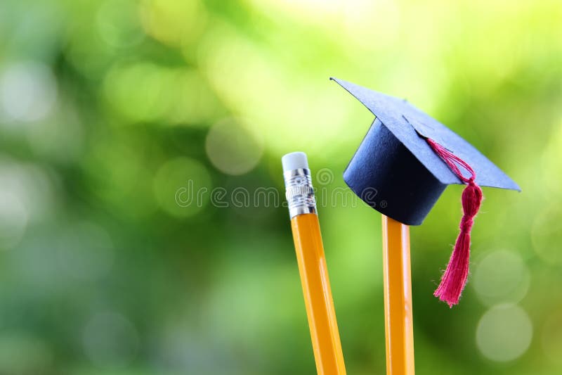 Back To School or Education Concept. Graduation Hat on Pencils Stock ...