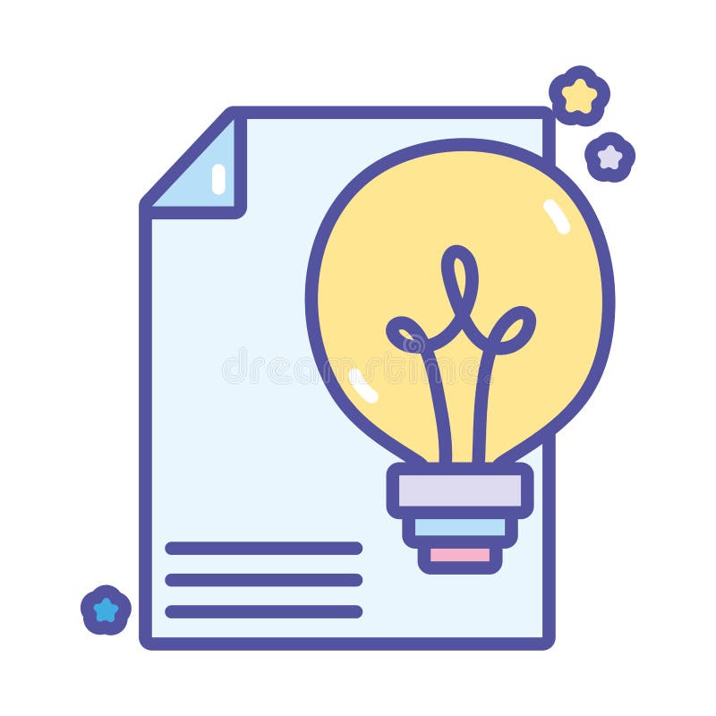 Paper Bulb Infographic Template Stock Vector - Illustration of orange ...