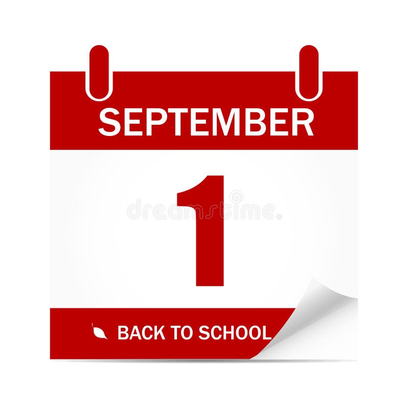 The 1st September. Back To School. Autumn. Calendar. Vector ...