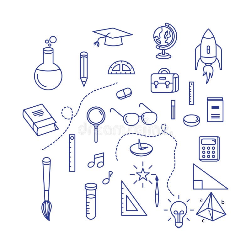 Back To School Element Icon Vector Stock Vector - Illustration of ...