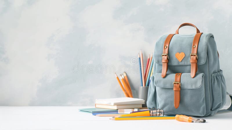 Back-to-school Essentials, Backpack with Various School Supplies ...