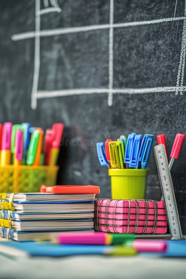 Back To School Essentials, Back-to-school Items Including a Stack of ...