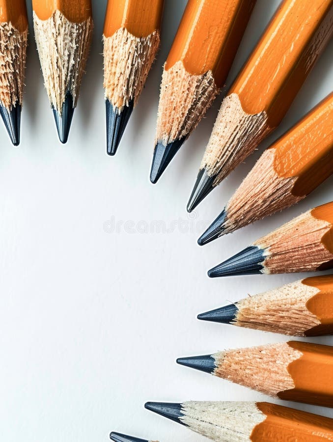 Back To School Frame Background with Pencils Forming a Circular Border ...