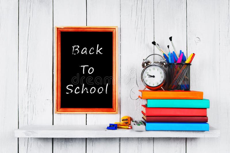 Back To School. Frame. Books and School Tools . Stock Photo - Image of ...