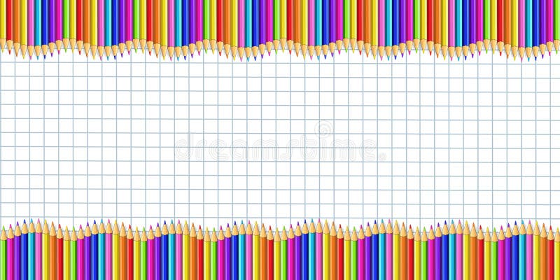 Back To School Framework Bordering Template on Notebook Sheet Stock ...