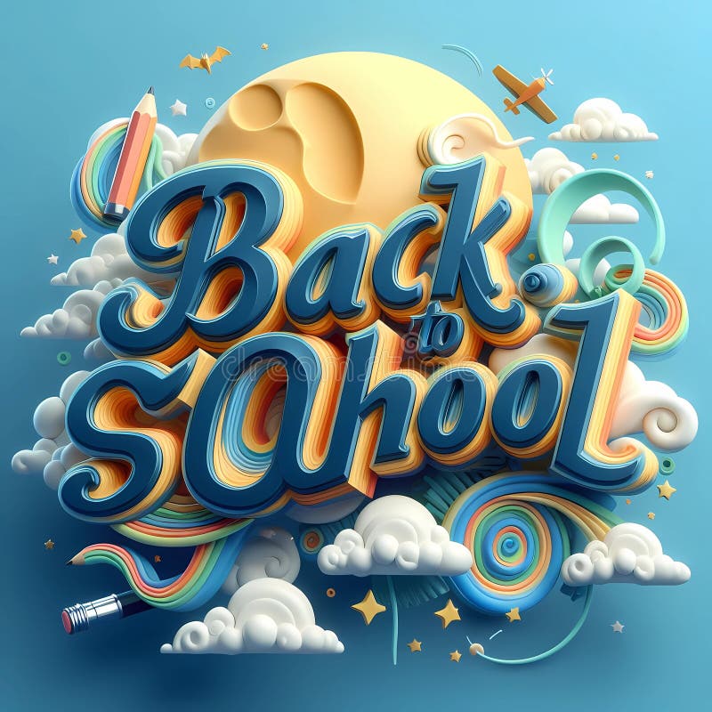 Back To School Gradient Background Illustration Stock Vector ...