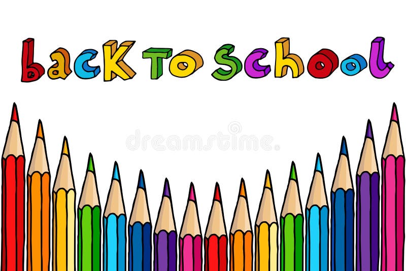 Back To School Crayon Sign Stock Illustrations – 697 Back To School ...