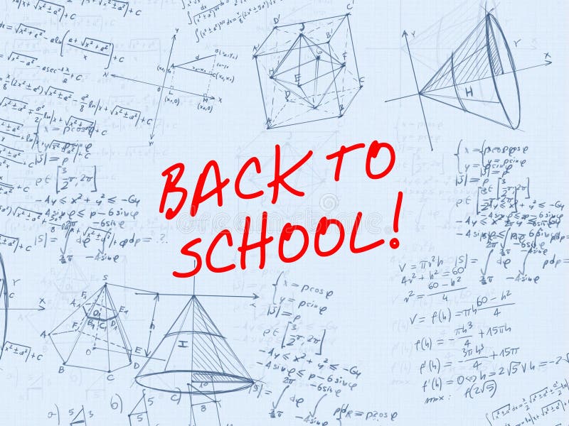 School Math Drawing Tools Background Stock Illustration - Illustration ...