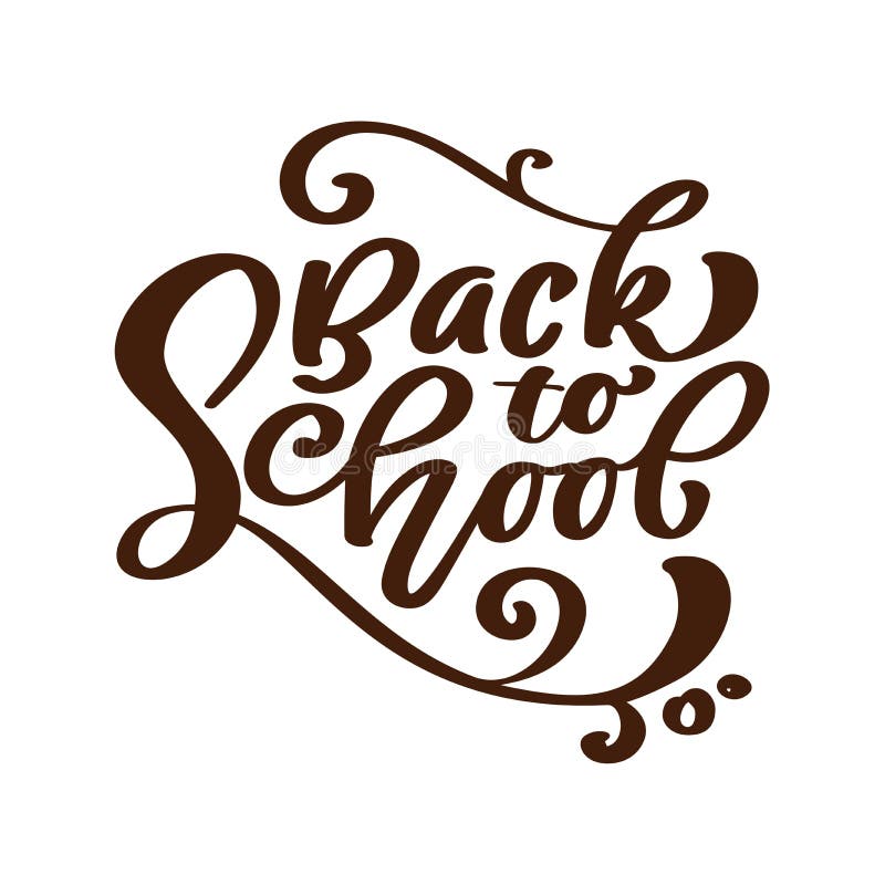 Back To School Handwritten Lettering Text. Label Calligraphy Vector ...