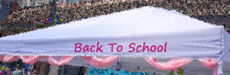 A Back To School Header on White Tent Top Stock Illustration ...