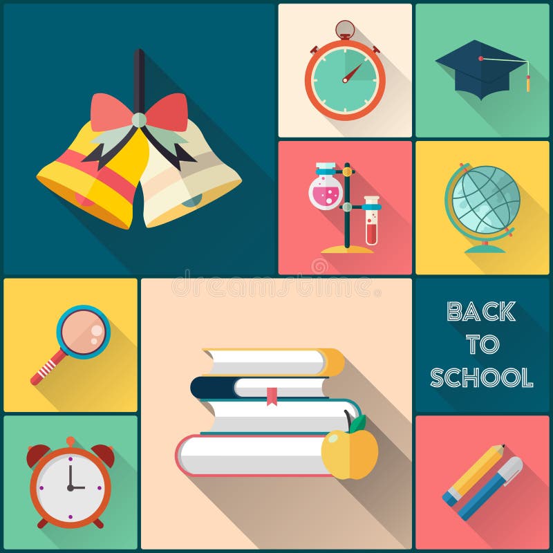Back to school icon set stock vector. Illustration of icon - 76781740