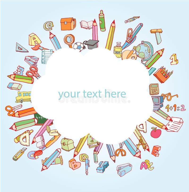 Back To School - Set of Vector Icons in Flat Style for Creative Design ...