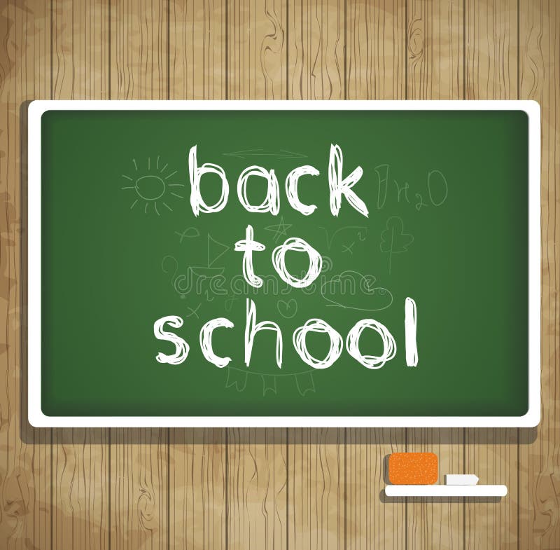 Education Icons Back To School Green Chalkboard Seamless Pattern Stock ...