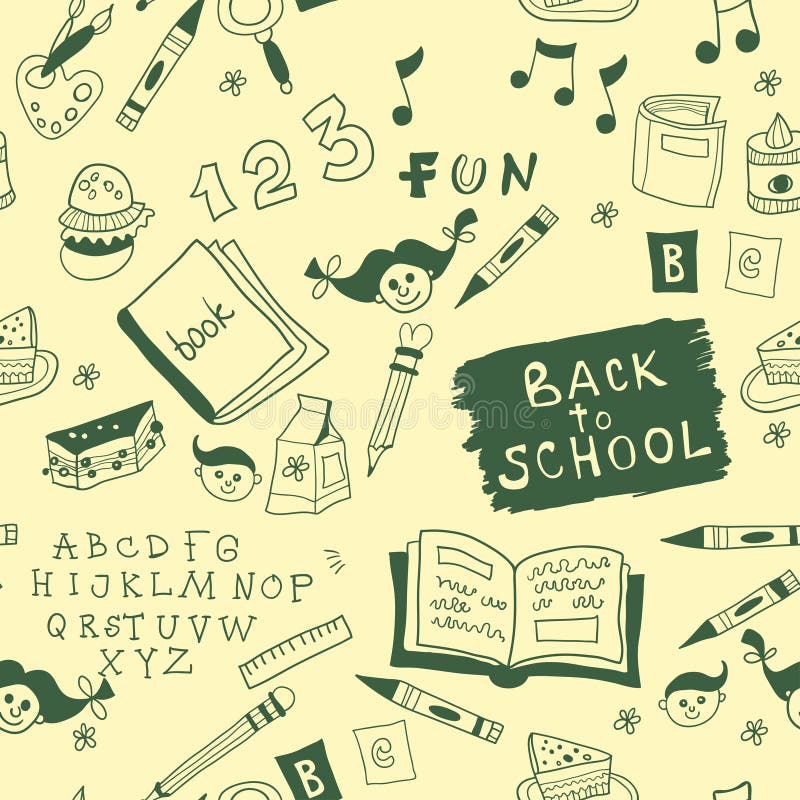 Hand Draw Doodle School Element Stock Illustration - Illustration of cartoon, collection: 33460917