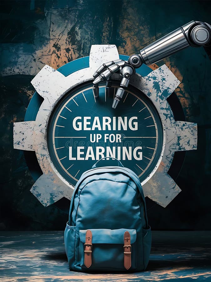 Back To School Industrial & Textured Style Gearing Up for Learning School Visuals Stock ...